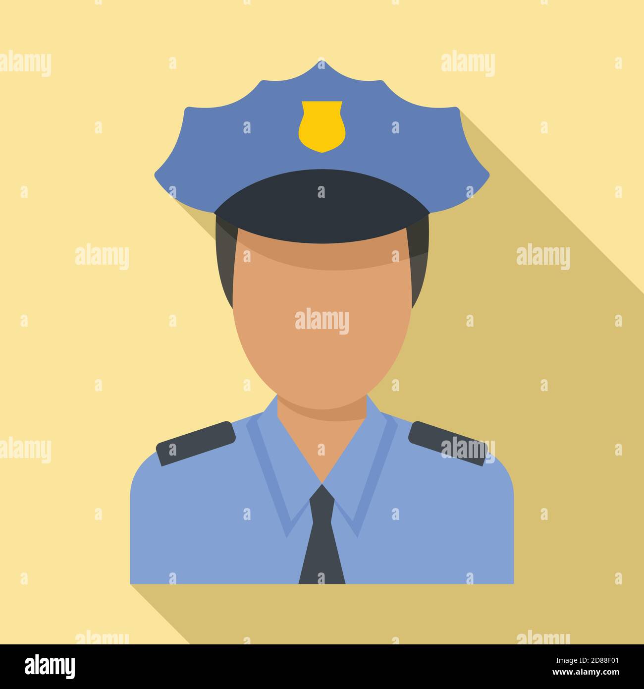Airport police officer icon, flat style Stock Vector Image & Art - Alamy