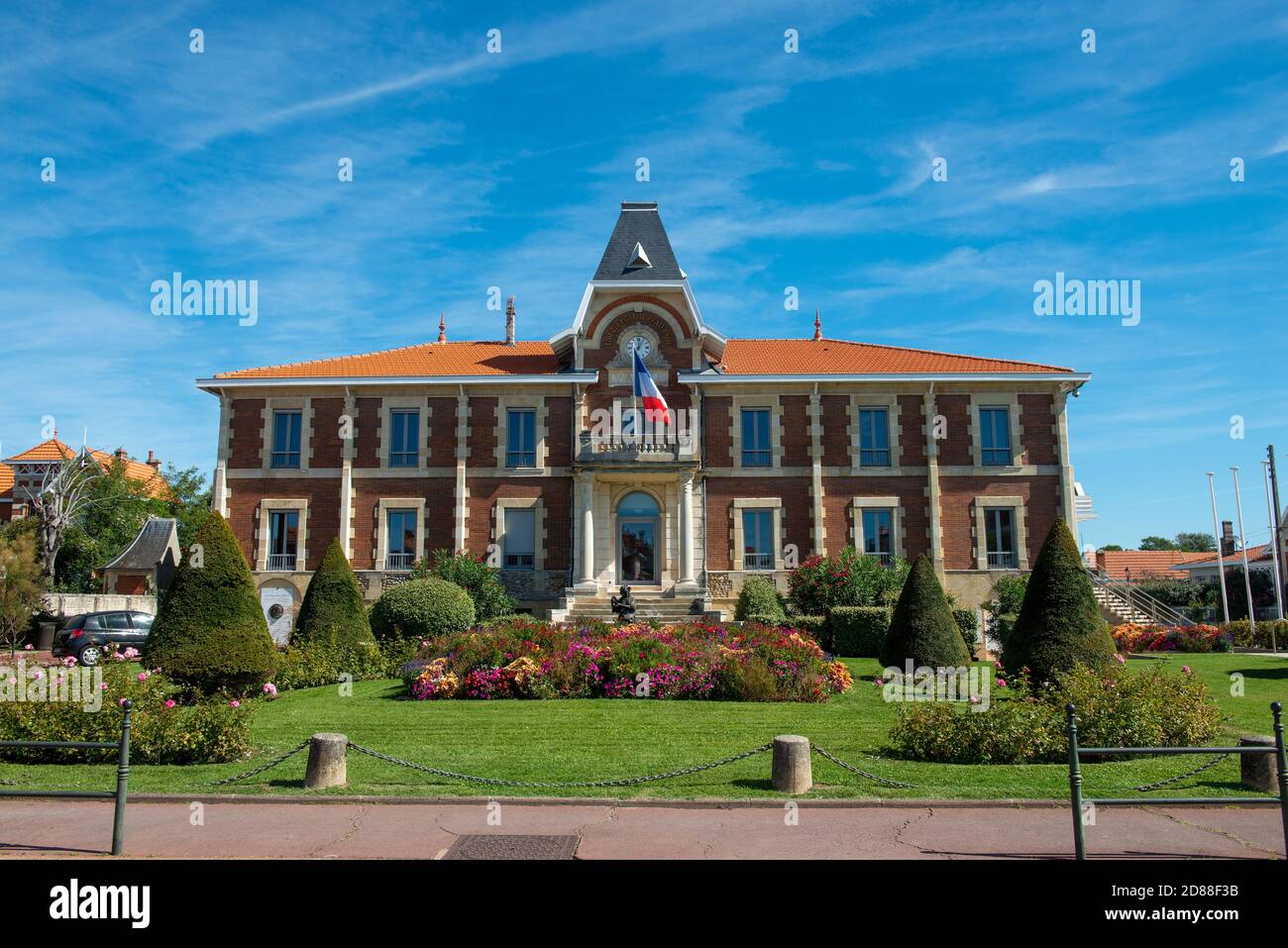 Soulac sur mer city hall. Landmarks, the facade Stock Photo - Alamy