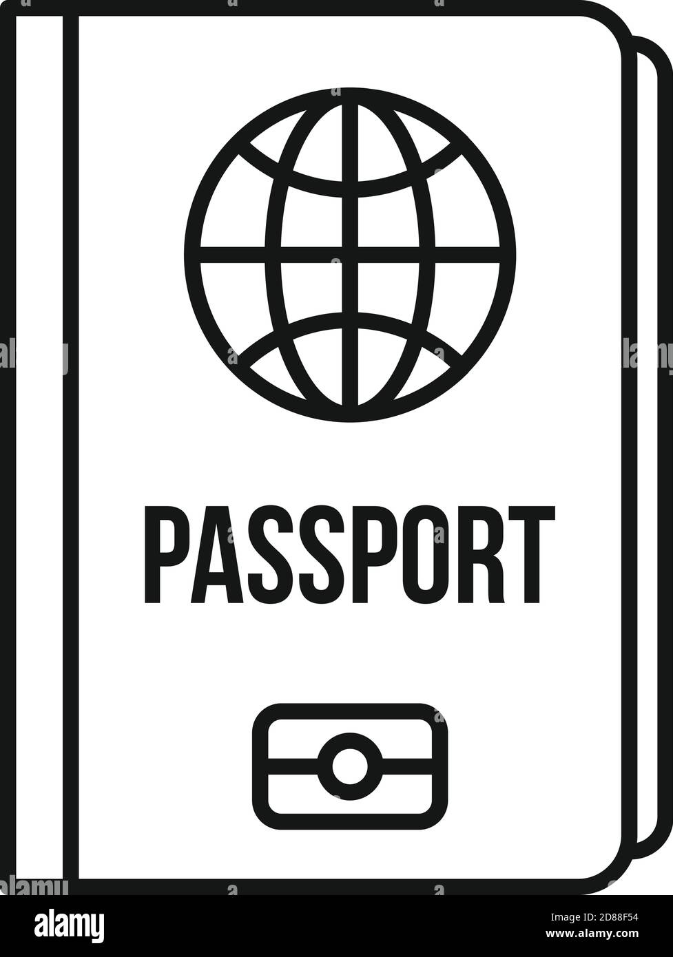 International Passport Icon Outline Style Stock Vector Image And Art Alamy