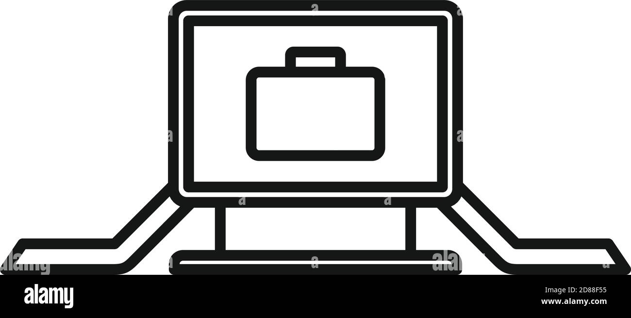 Airport bag scanner icon, outline style Stock Vector Image & Art - Alamy