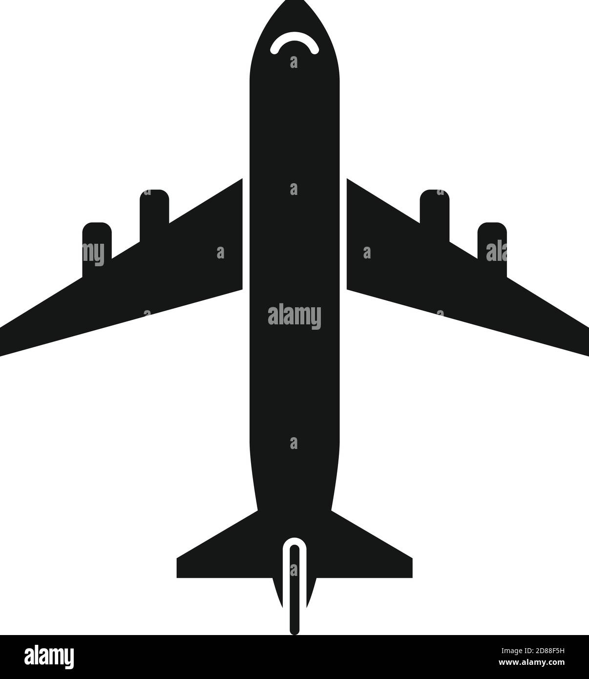 Airplane flying silhouette style Black and White Stock Photos & Images ...