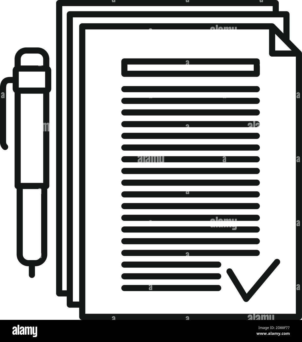 Passport control icon, outline style Stock Vector Image & Art - Alamy