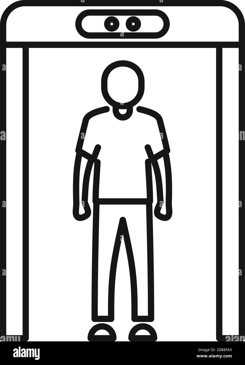Airport scanner gate icon, outline style Stock Vector Image & Art - Alamy
