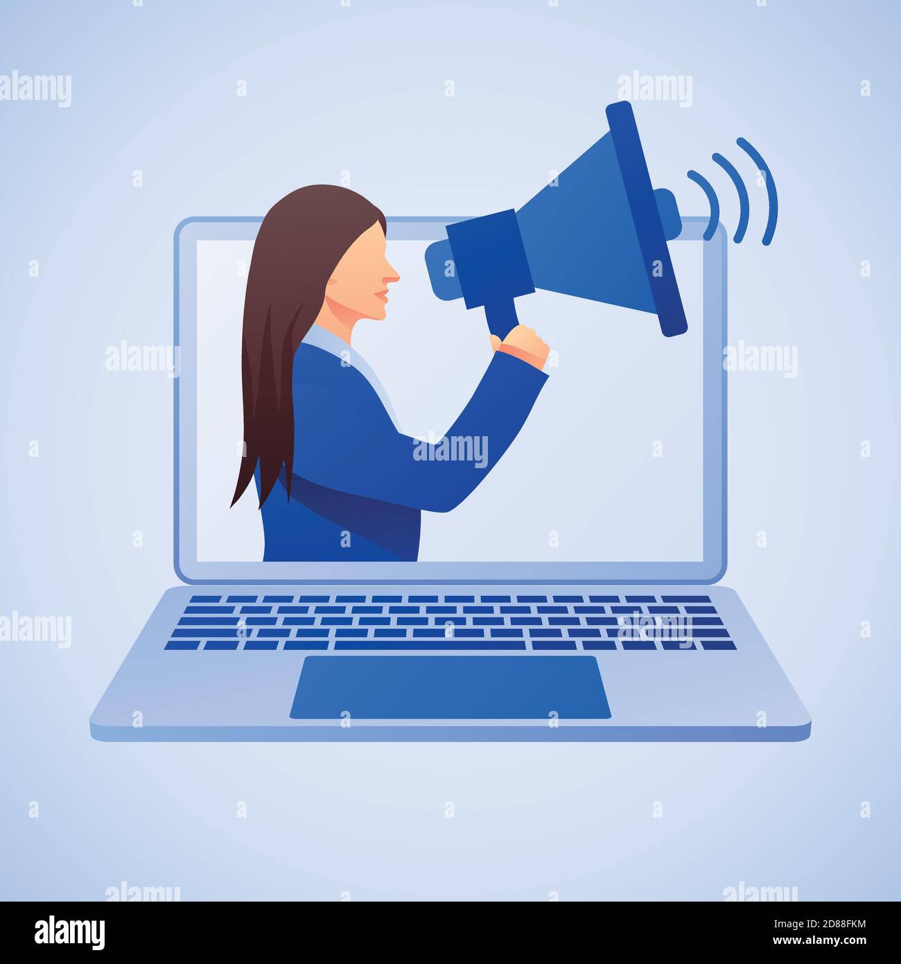 Public relations and marketing background with symbols and people ...