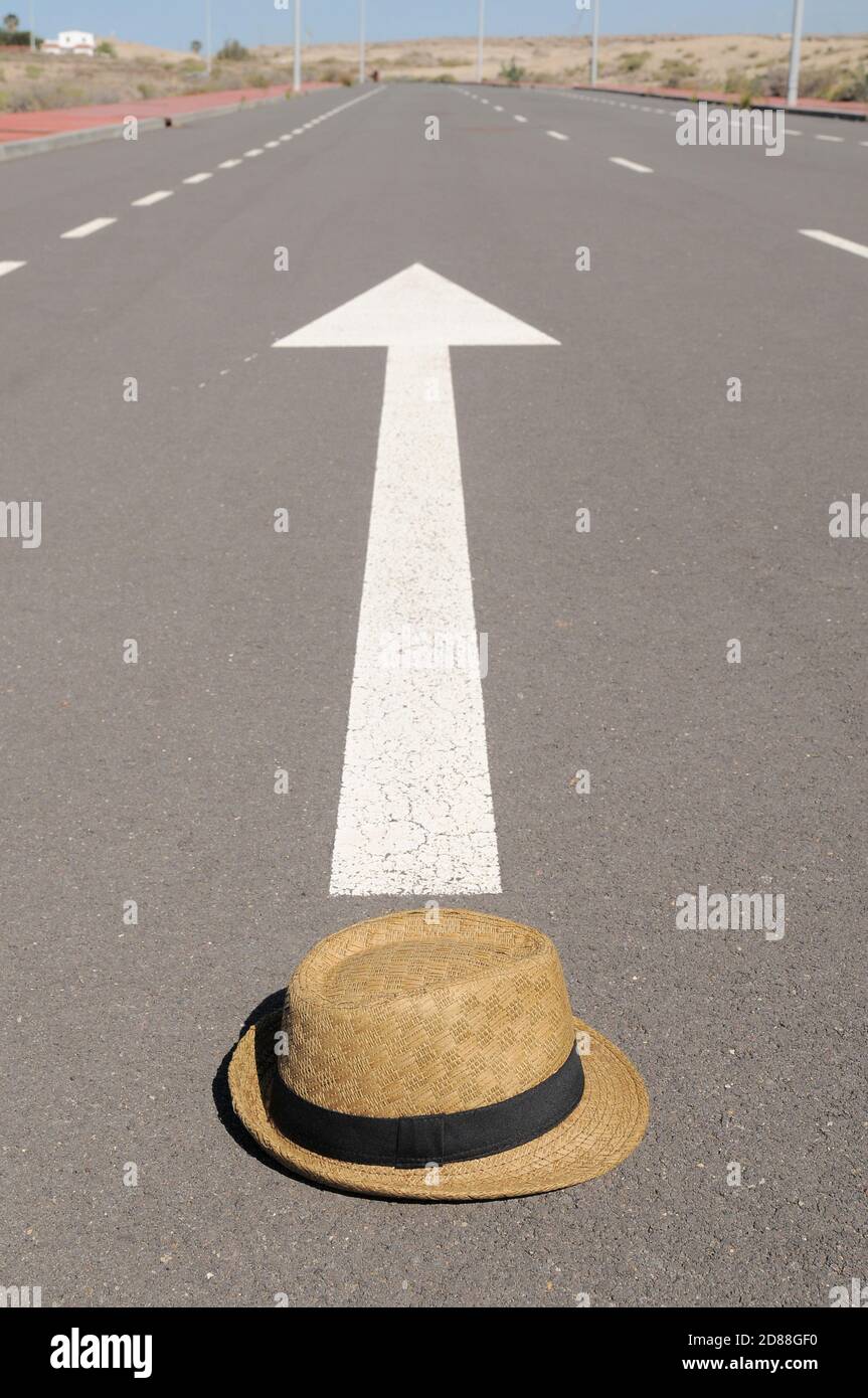 Hat and Arrow Stock Photo - Alamy