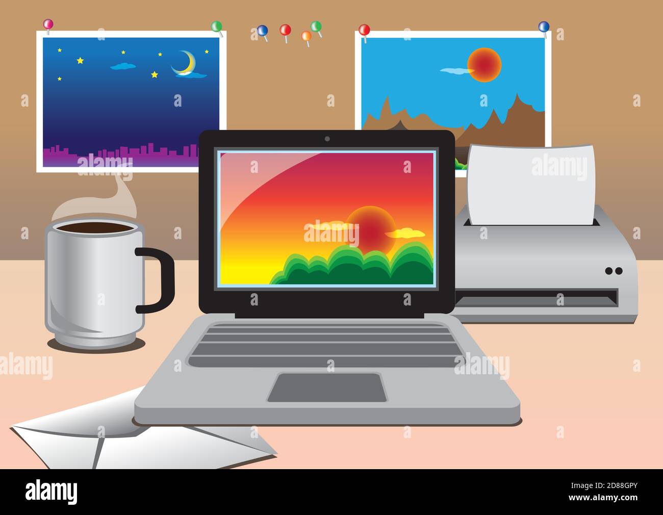 Desktop monitor computer hardware diagram hi-res stock photography and ...