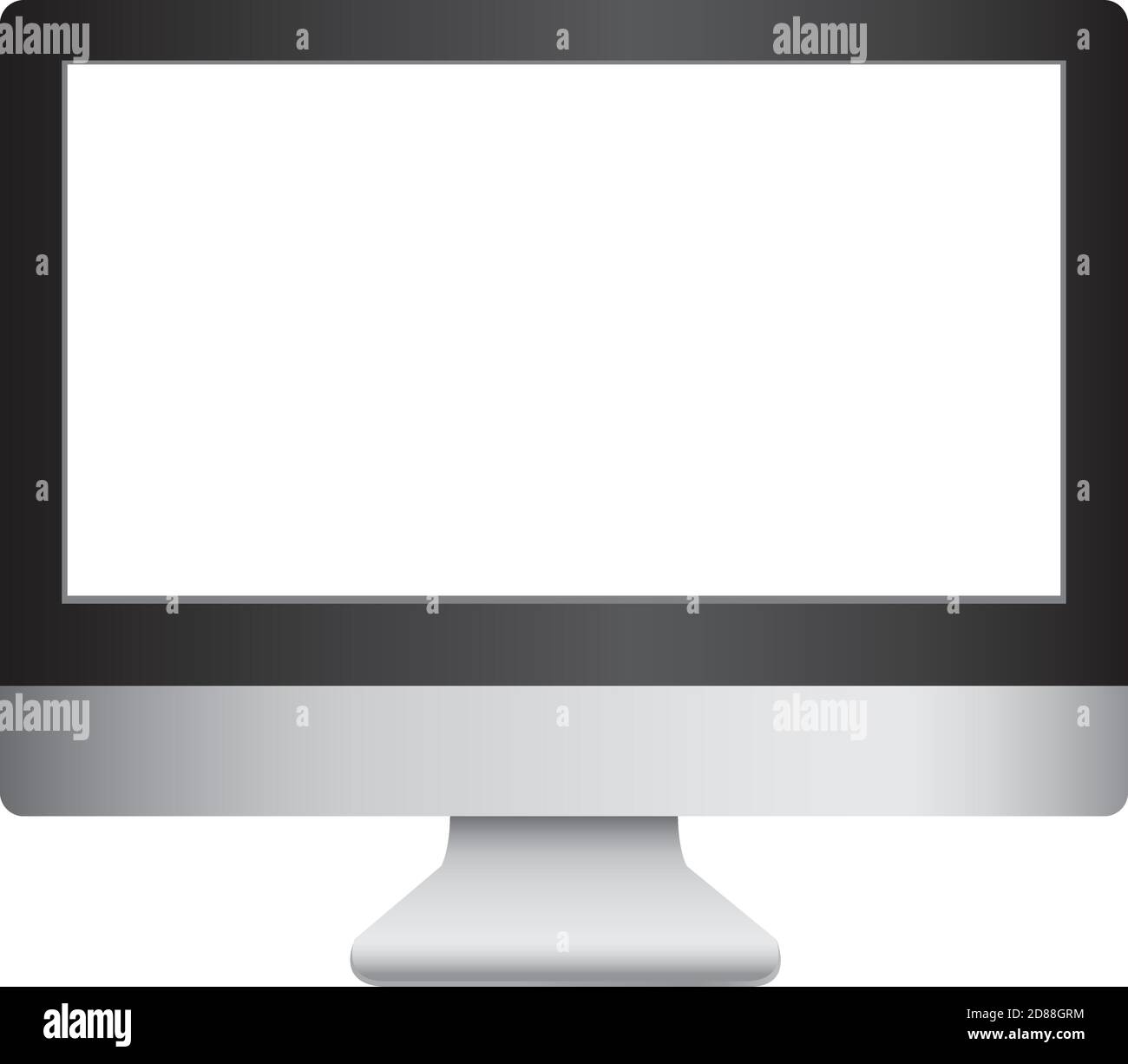 Vector illustration Computer screen on a white background Stock Vector ...