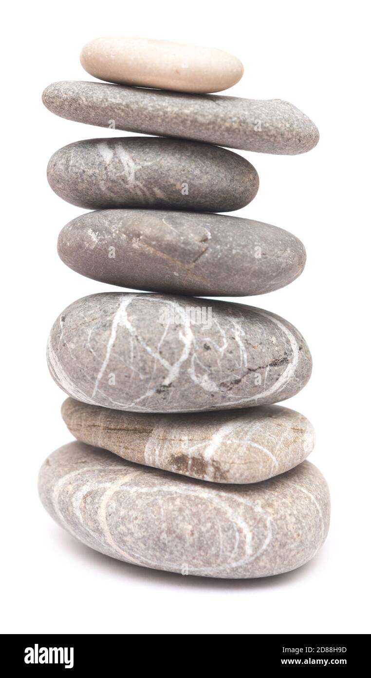 Balancing stones isolated on white background Stock Photo - Alamy