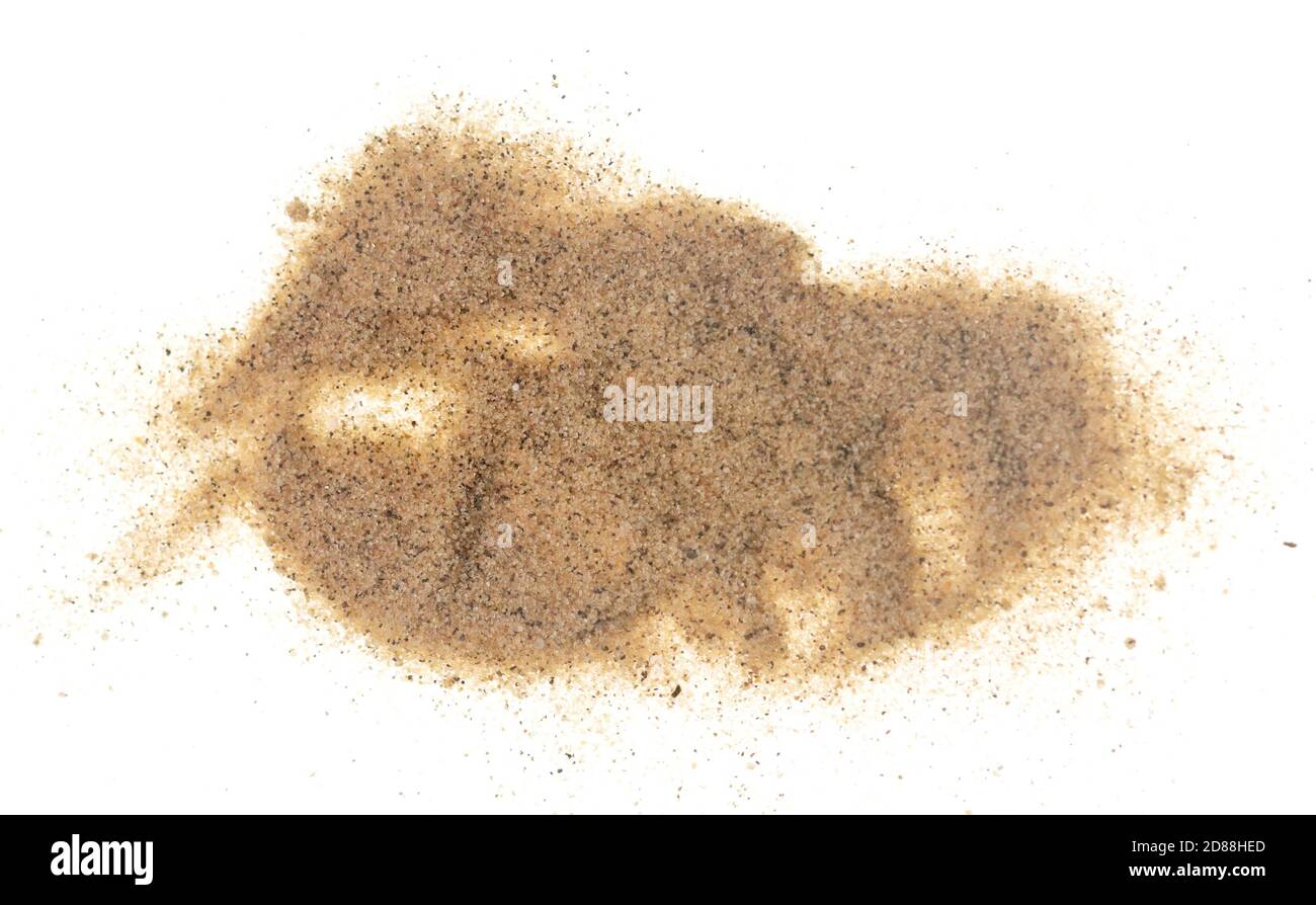 Pile of sand isolated on white background Stock Photo - Alamy