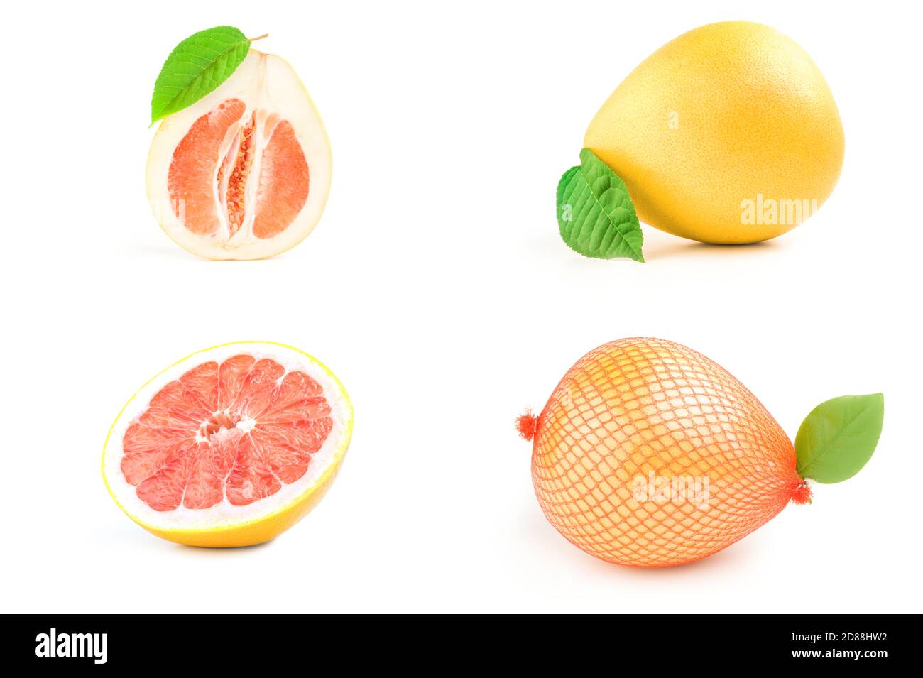 Collection of pompelmoes isolated over a white background Stock Photo ...