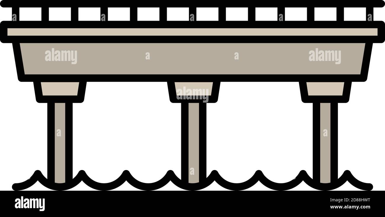 Simple bridge icon. Outline simple bridge vector icon for web design ...