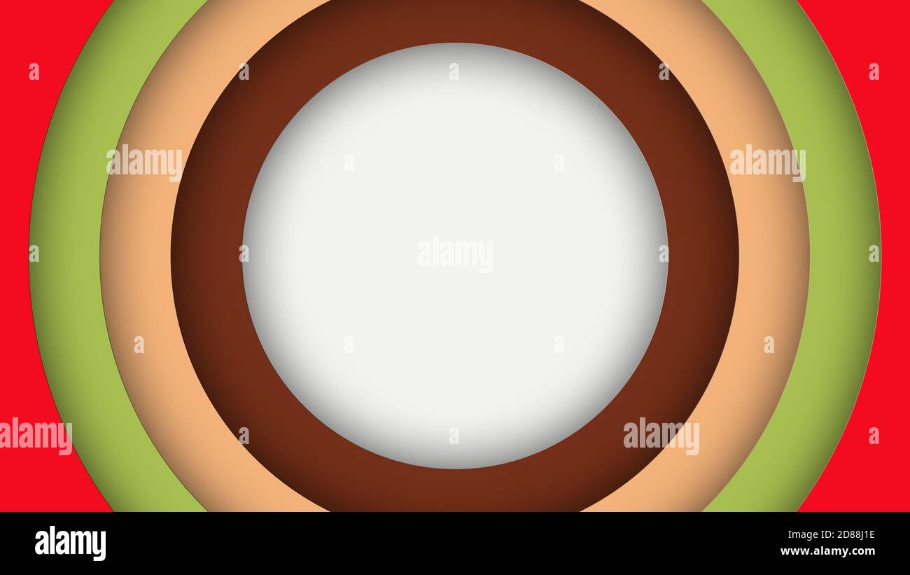 Frame of several circles of different colors. Mockup template with ...