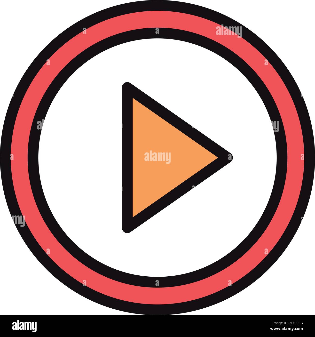 user interface forward button linear and fill style vector illustration ...