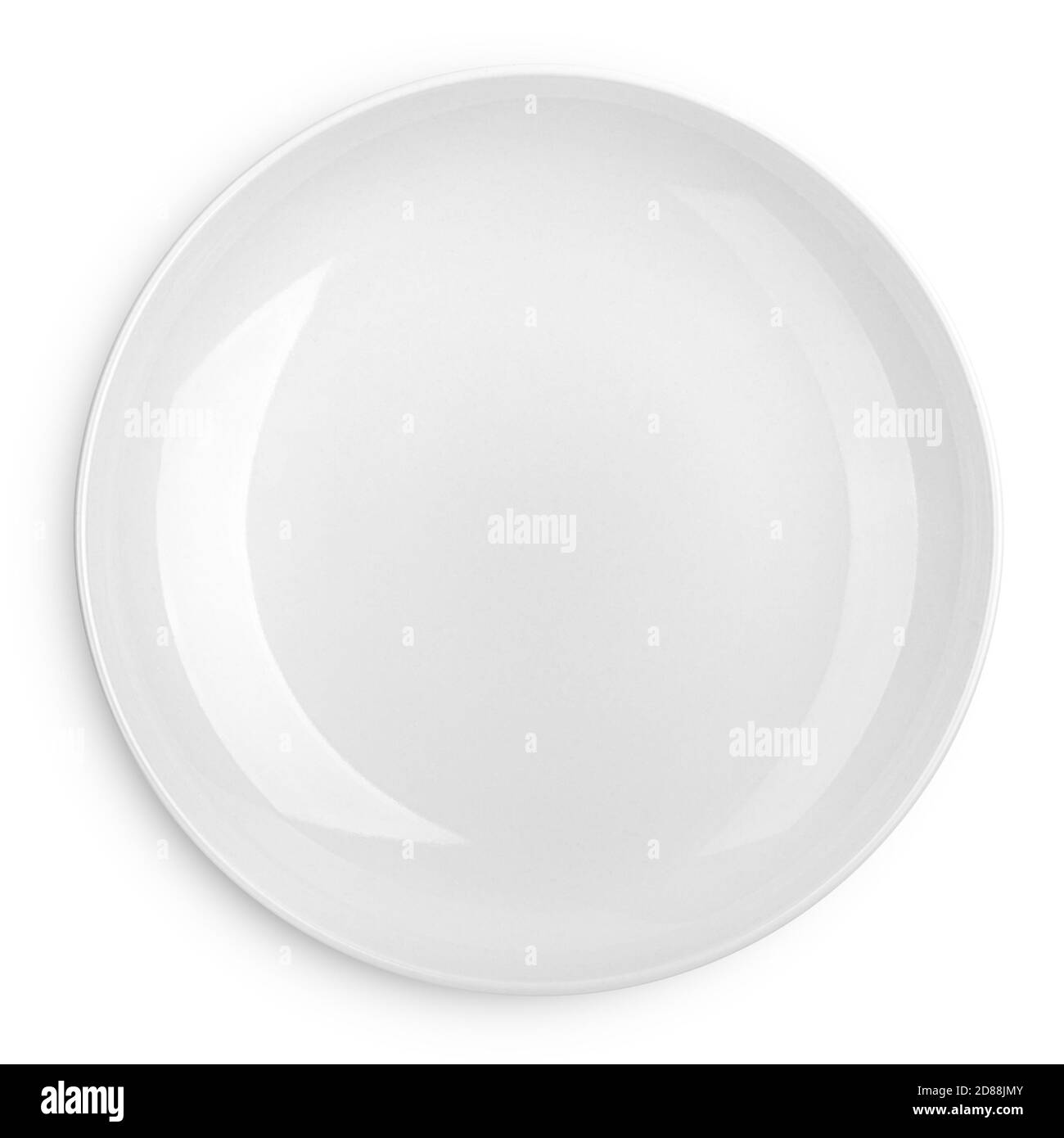 Empty plate, isolated on white background, clipping path, full depth of ...