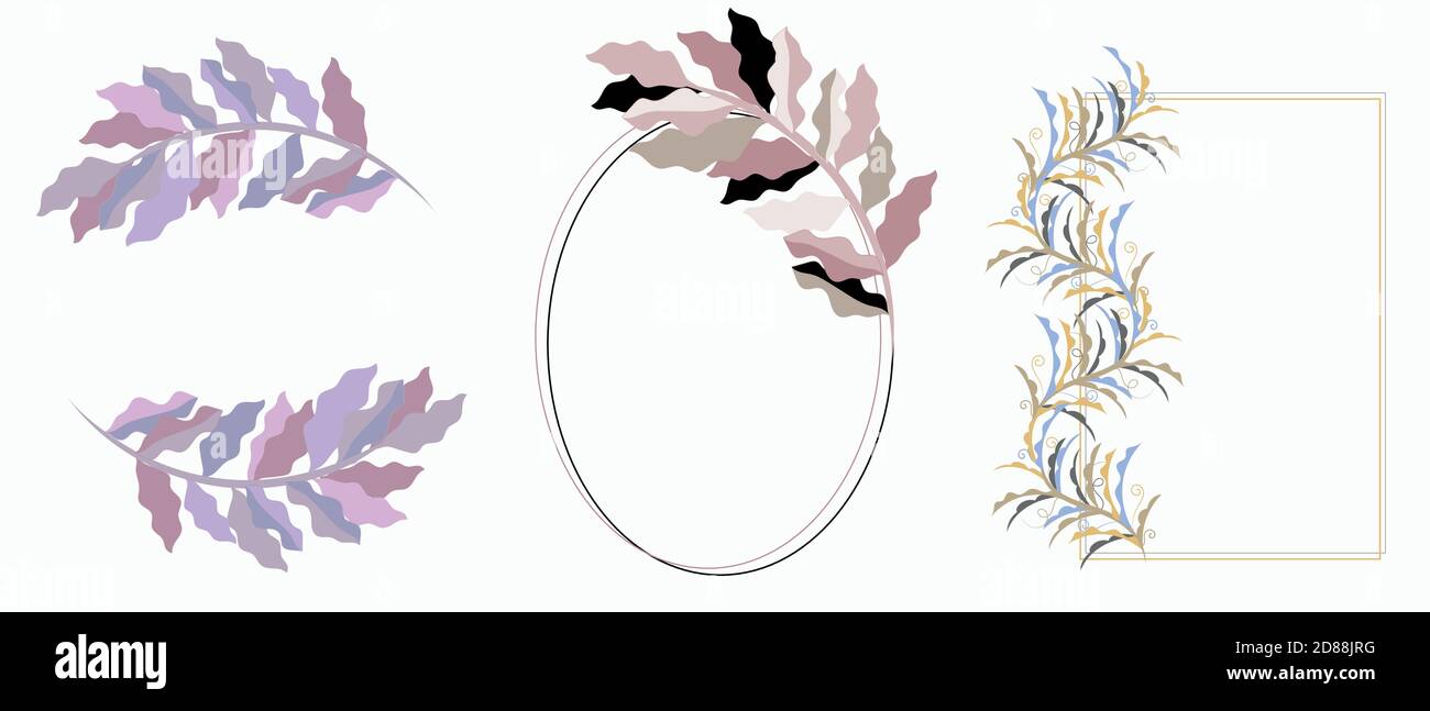 illustration of branches with frames Stock Vector Image & Art - Alamy