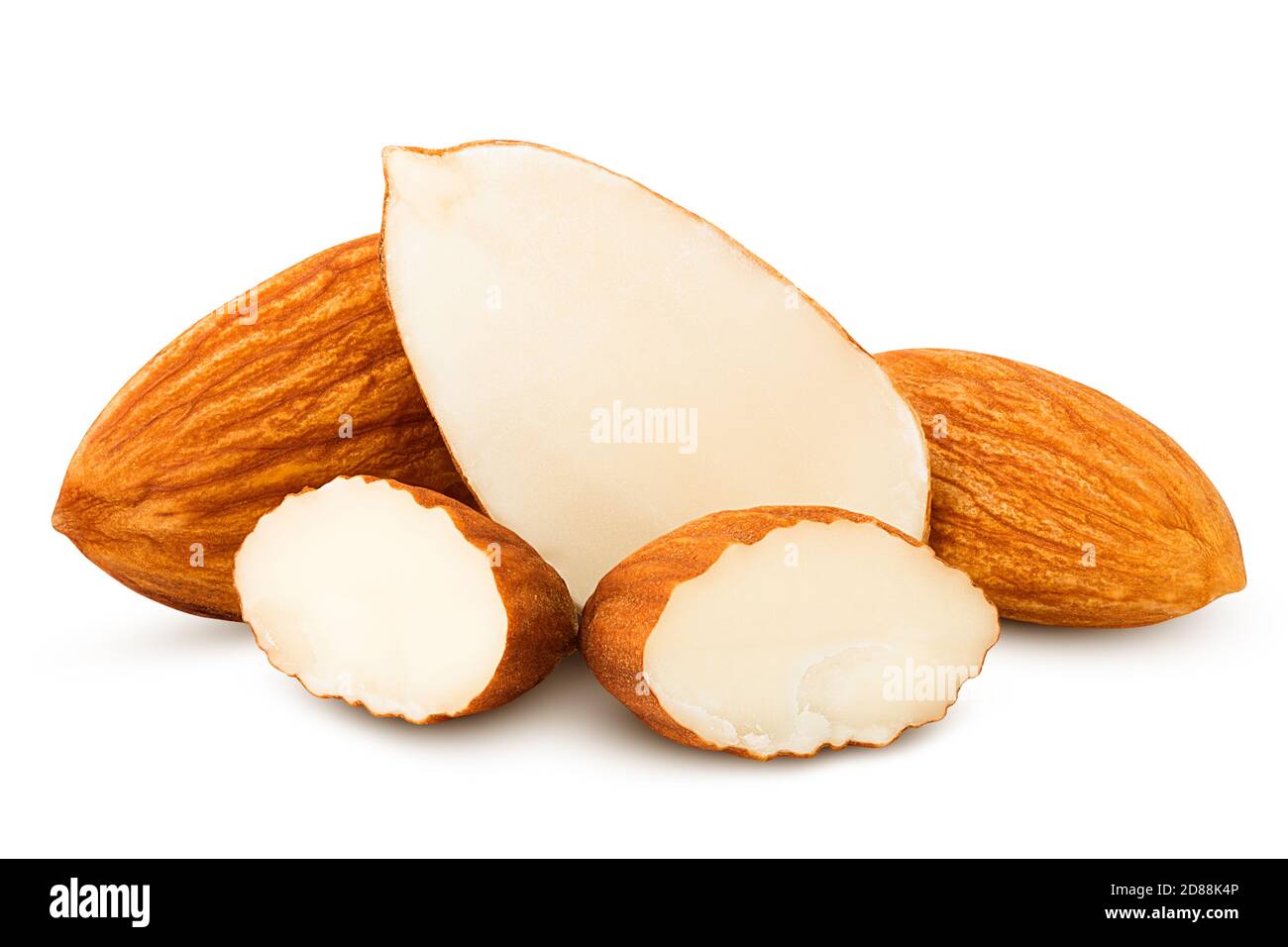 almond isolated on white background, clipping path, full depth of field ...
