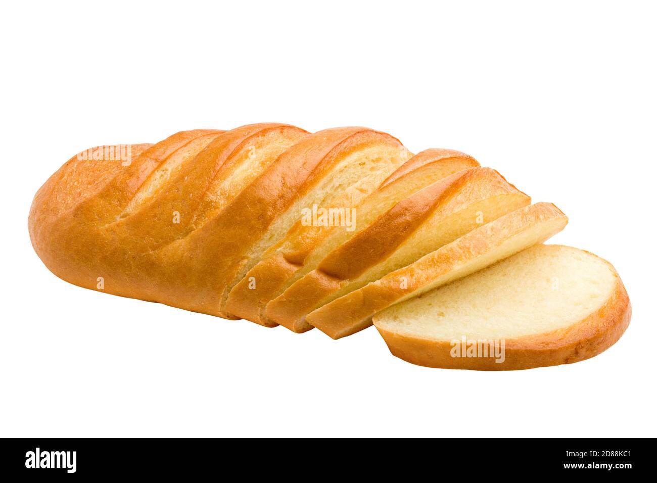 bread, long loaf, isolated on white background, clipping path, full ...