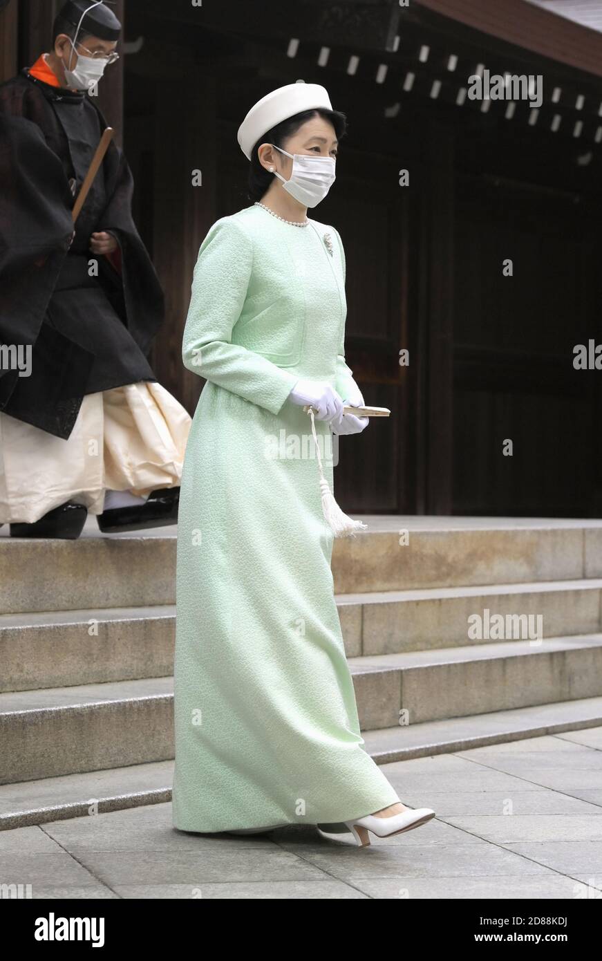Japanese Crown Princess Kiko visits Meiji Jingu shrine in Tokyo on Oct ...