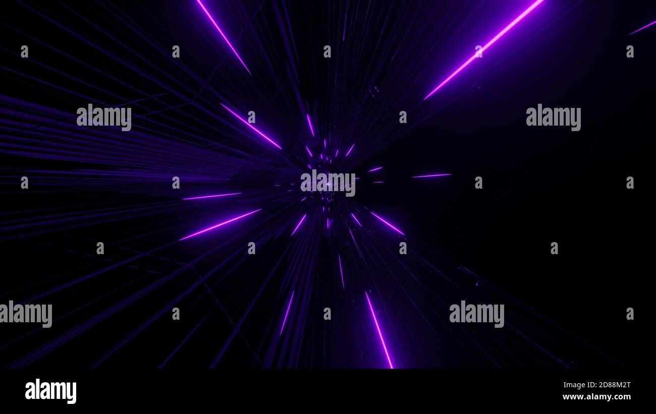 abstract pink particles light rays with glowing neon - a 3d rendering ...