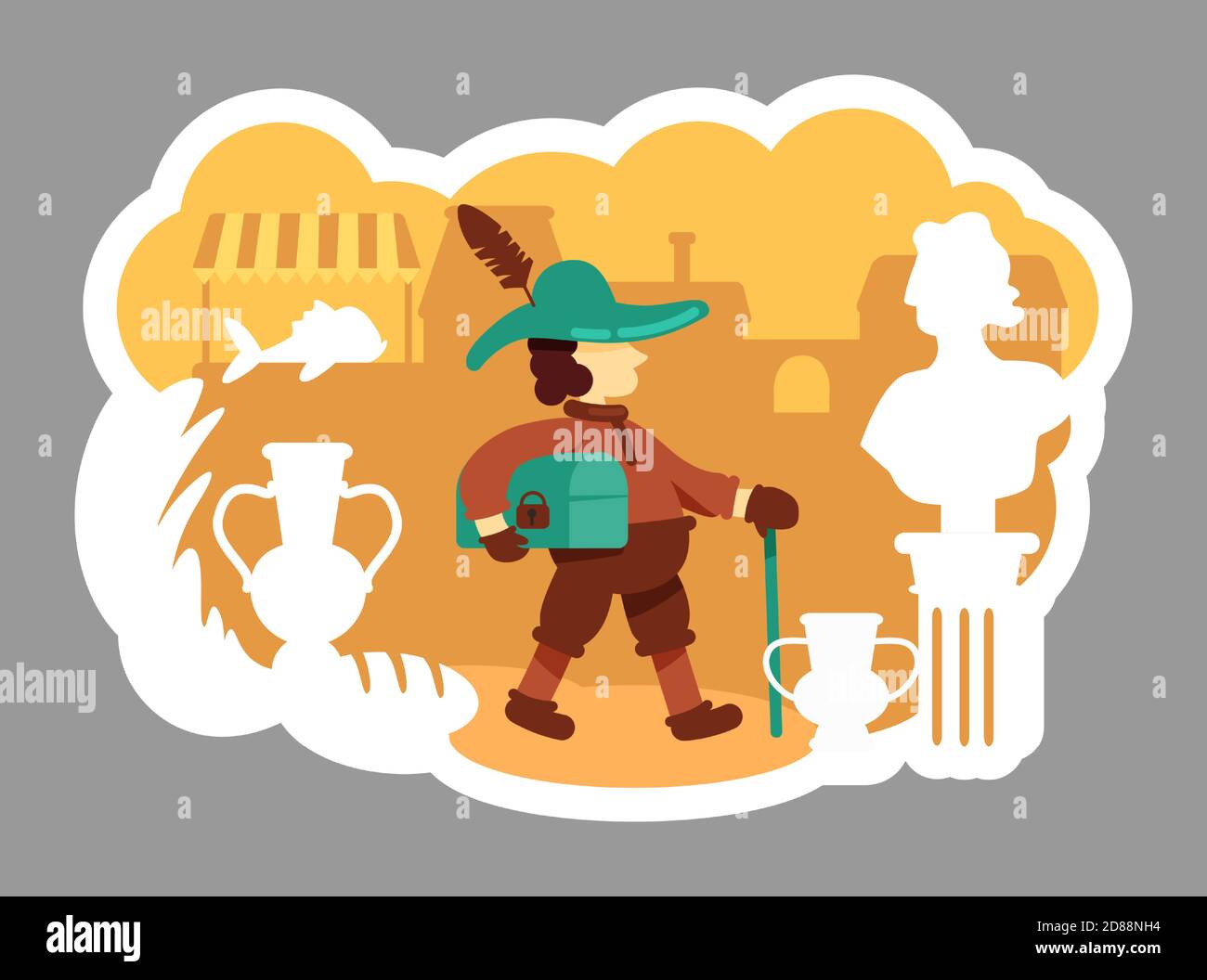 Medieval salesman Stock Vector Images - Alamy