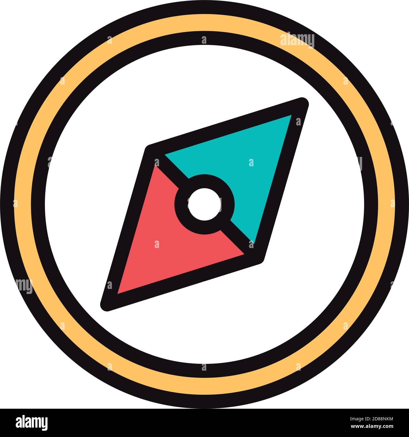 user interface web application compass linear and fill style vector illustration Stock Vector ...