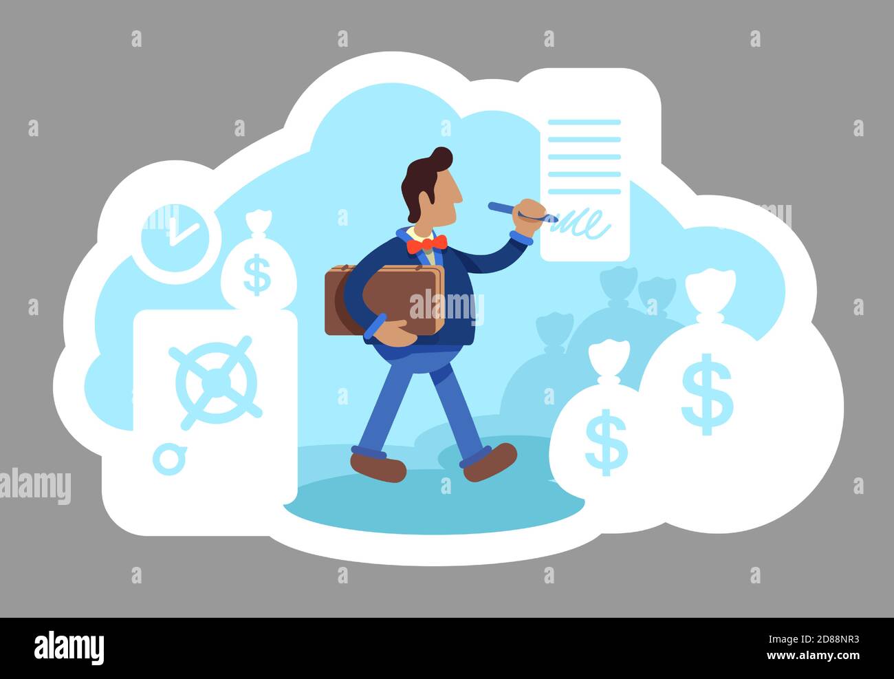 Businessman 2D vector web banner, poster Stock Vector Image & Art - Alamy