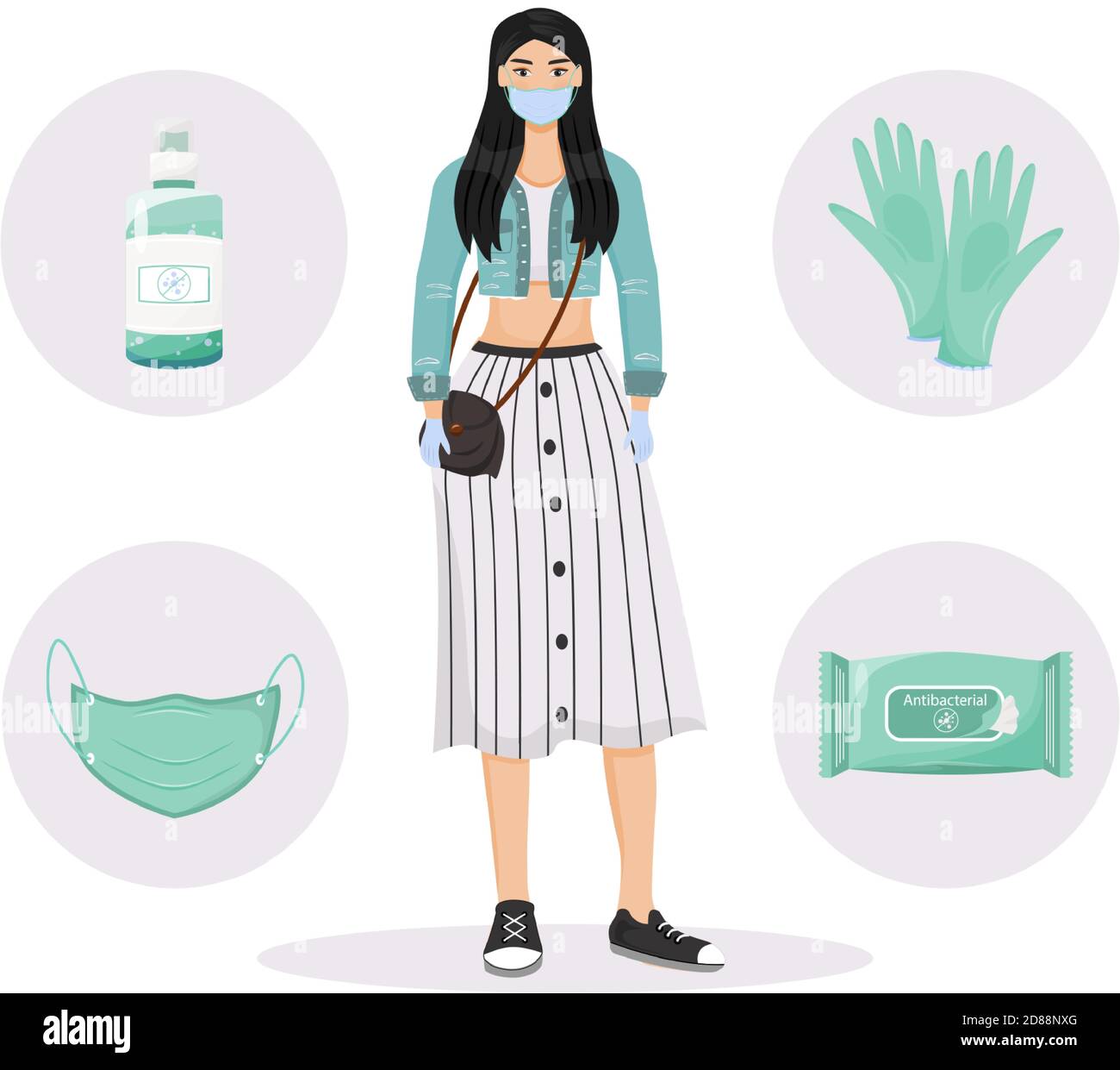 Personal hygiene flat concept vector illustration Stock Vector Image ...
