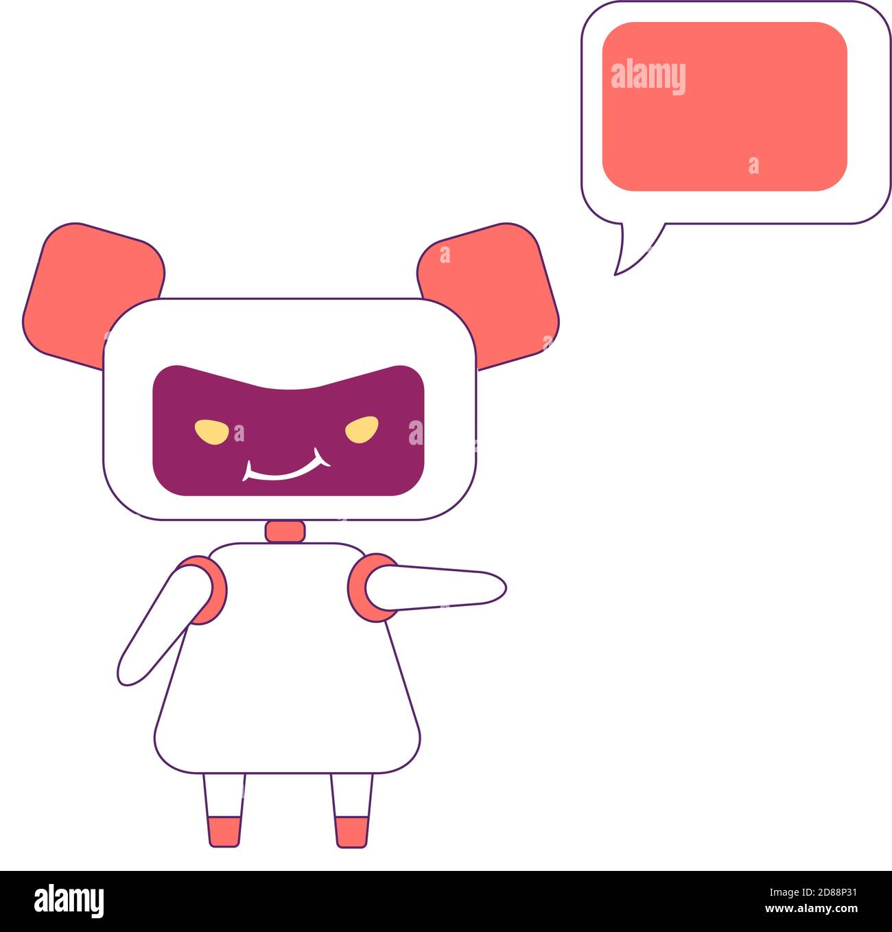 Ai assistant 2d flat animation hi-res stock photography and images - Alamy