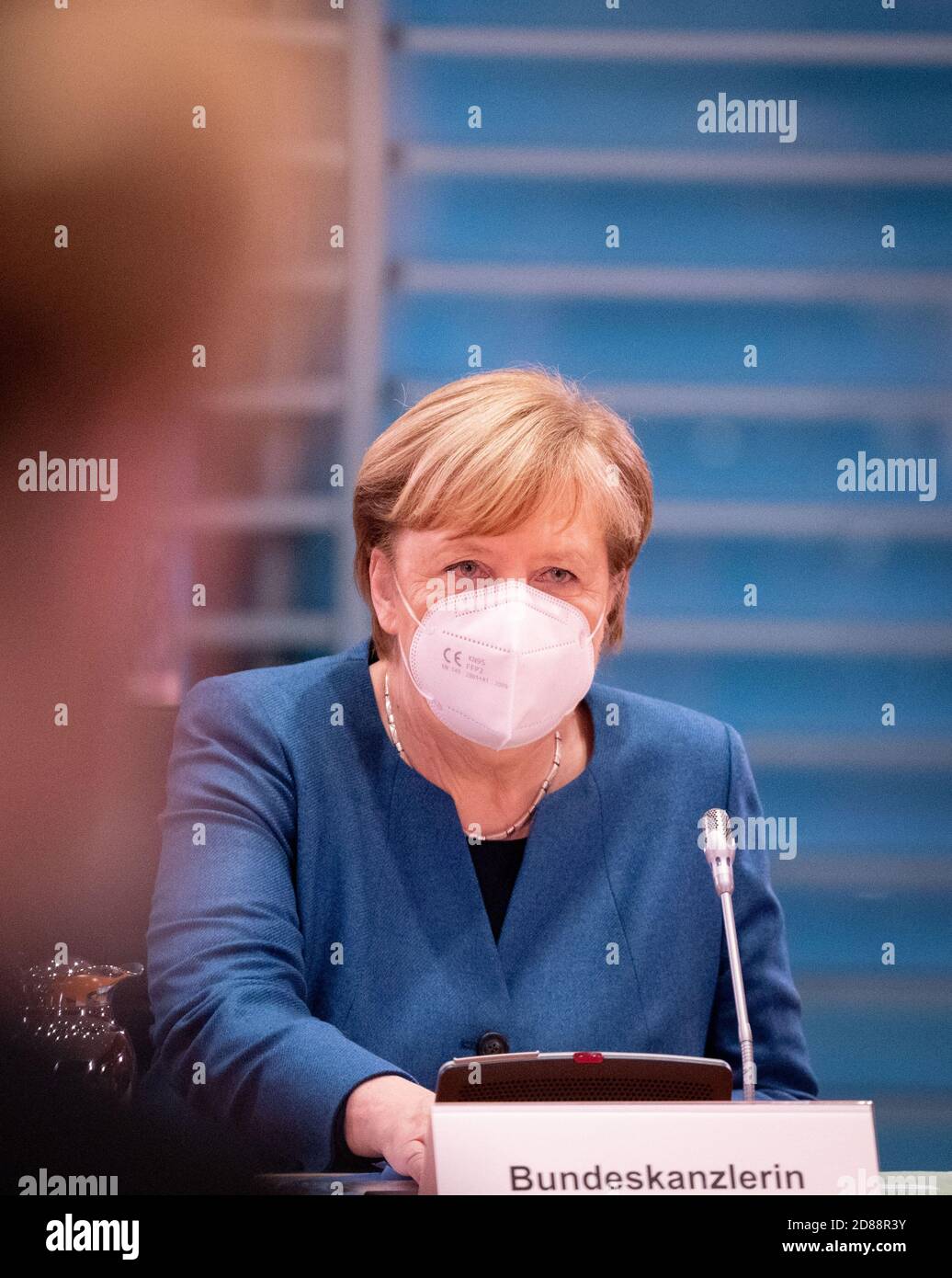 Berlin, Germany. 28th Oct, 2020. Federal Chancellor Angela Merkel (CDU ...