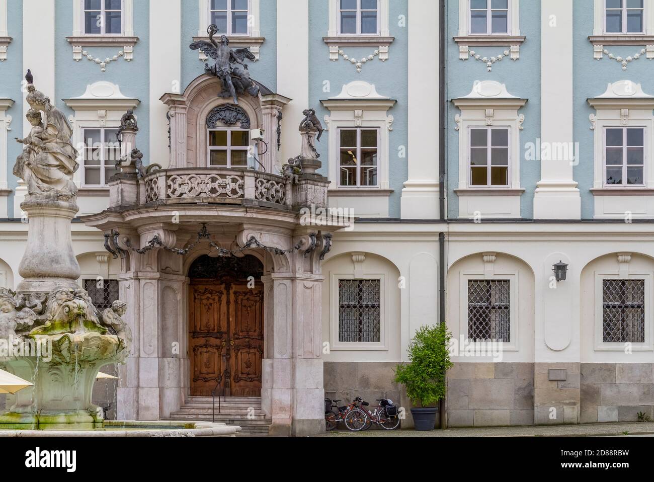 architectural detail seen in Passau, a town in Lower Bavaria, Germany ...