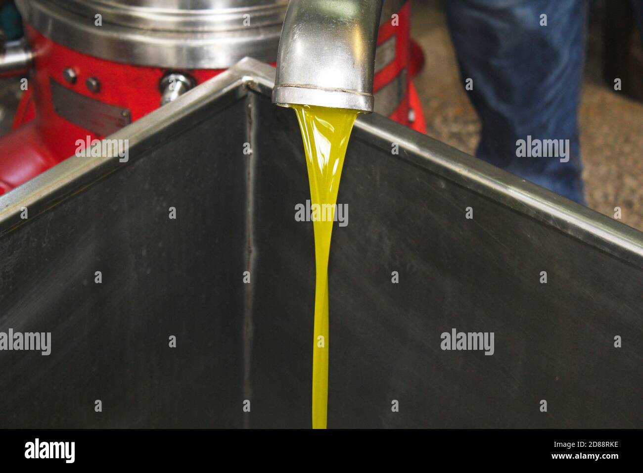 Extra virgin olive oil extraction process in olive oil mill in Greece ...