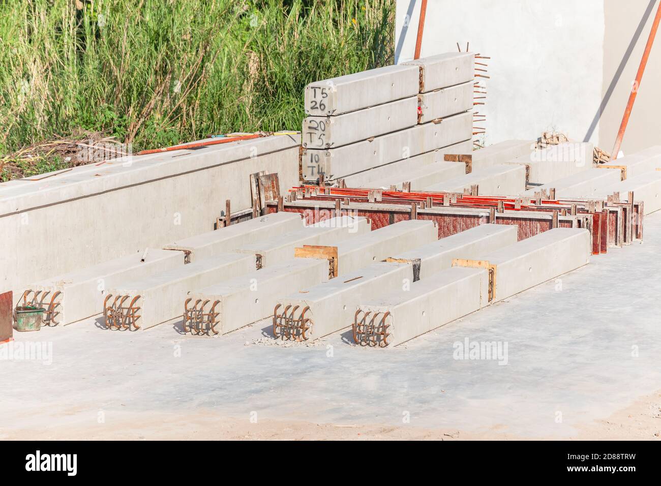 Industrial manufacturing construction of concrete cast columns beams ...