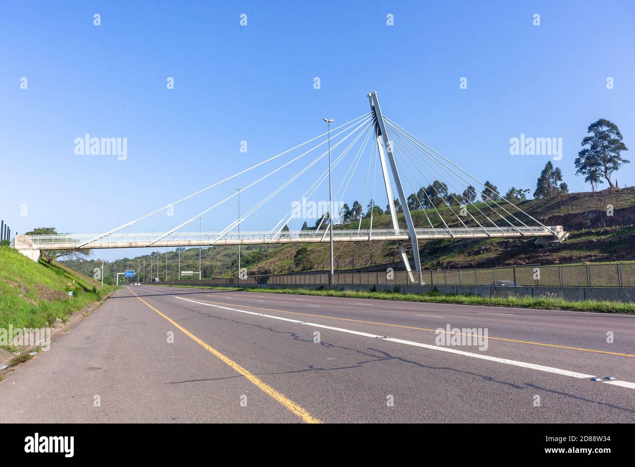 Bridge pedestrian walkway new industrial engineering design over road ...
