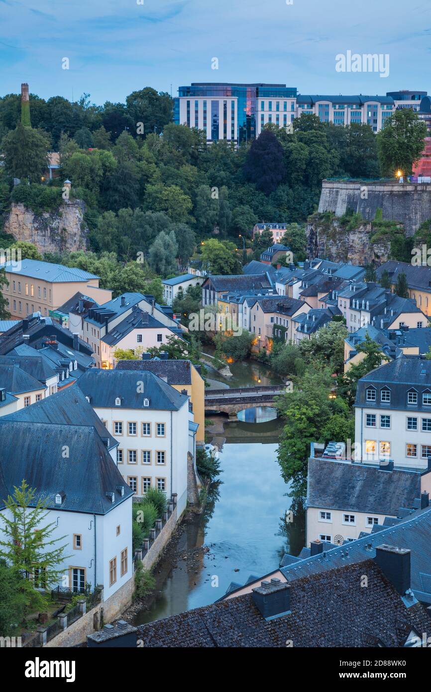 The grund luxembourg at night hi-res stock photography and images - Alamy