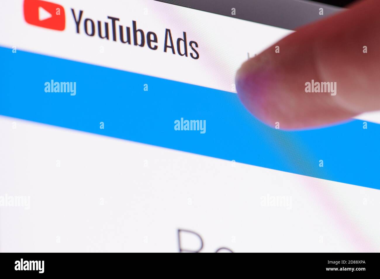 New york, USA - October 27, 2020: Creating ads in youtube service ...