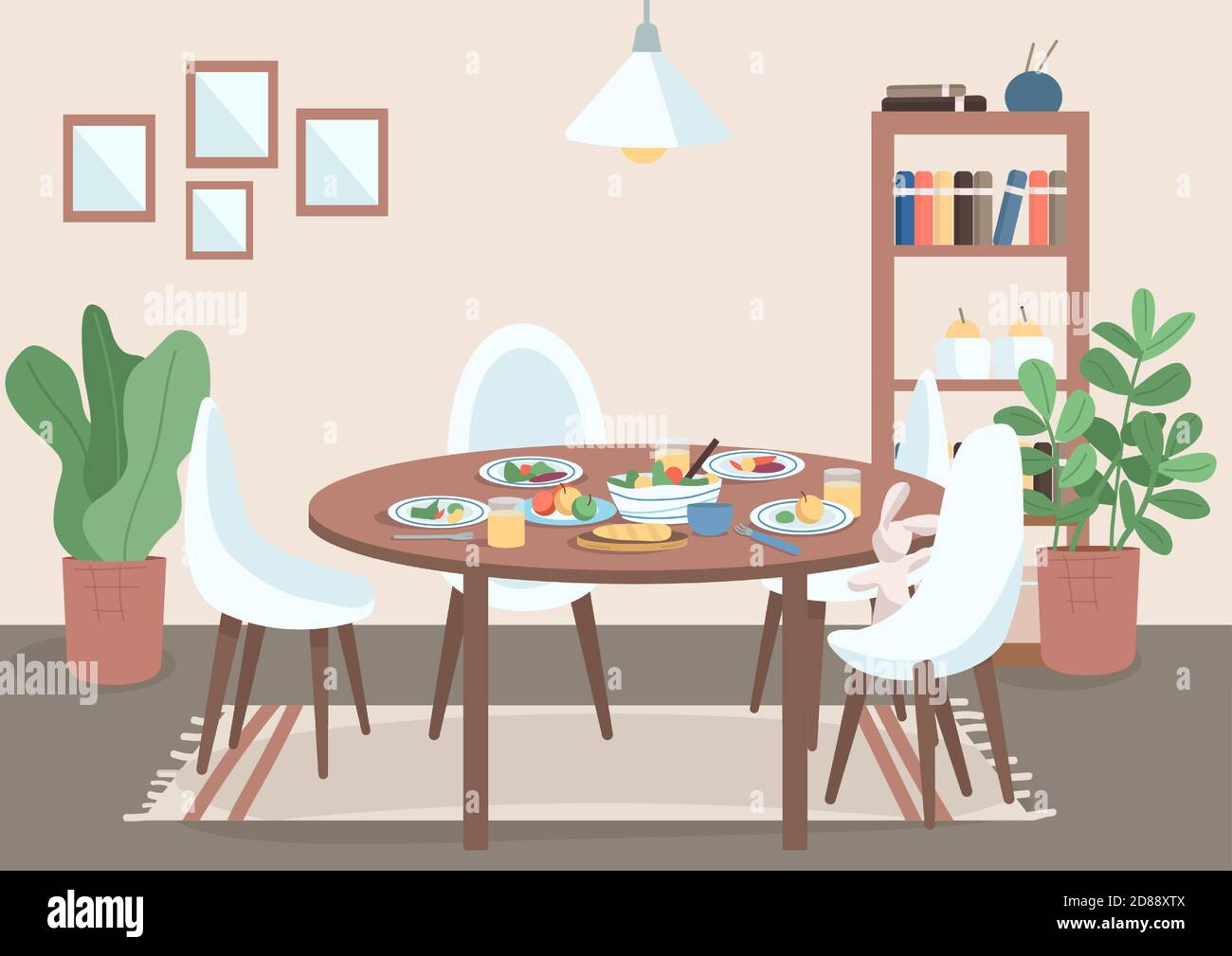 Dining table no people Stock Vector Images - Alamy