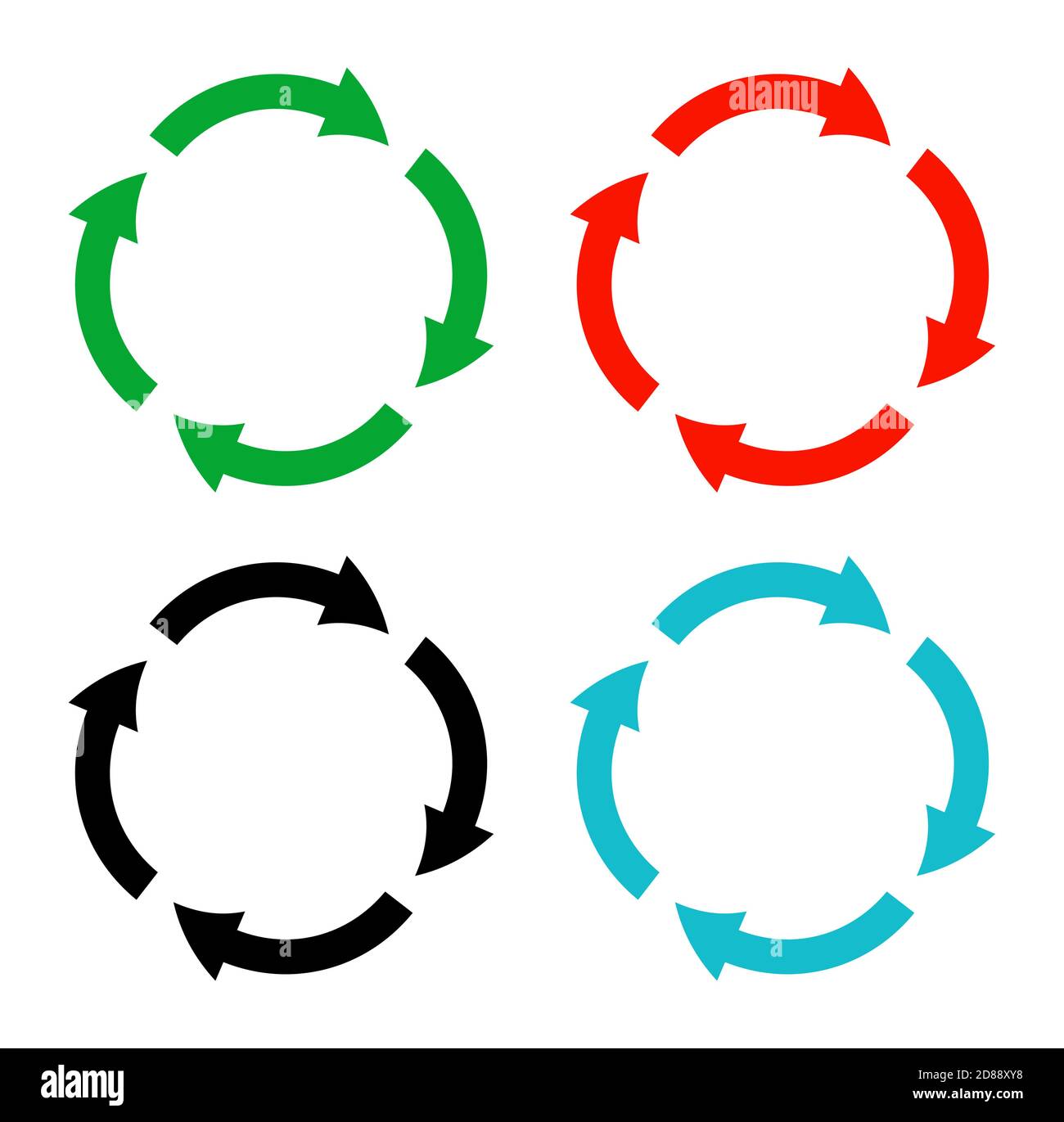 Big Set circle Arrows and directions signs. round line and arrow ...