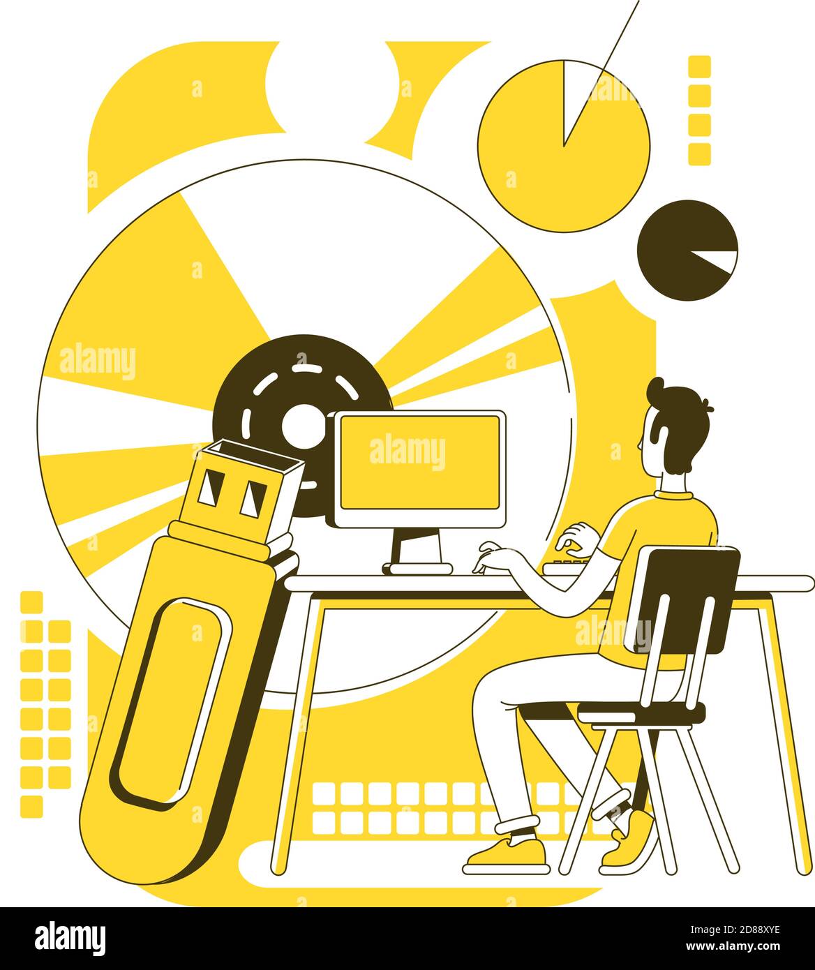 Optical storage metaphor Stock Vector Images - Alamy