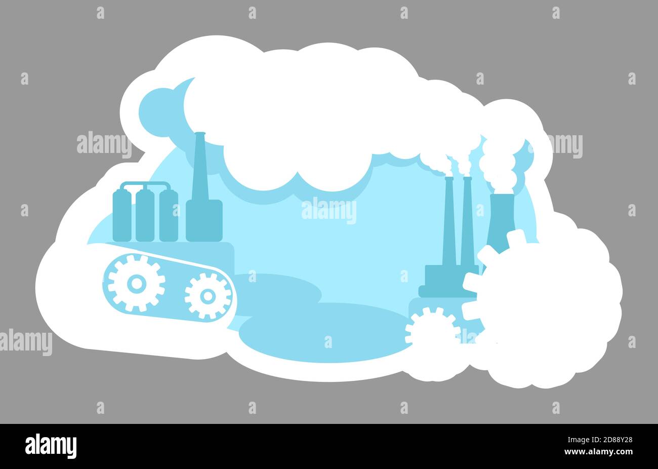 Urban pollution 2D vector web banner, poster Stock Vector Image & Art ...