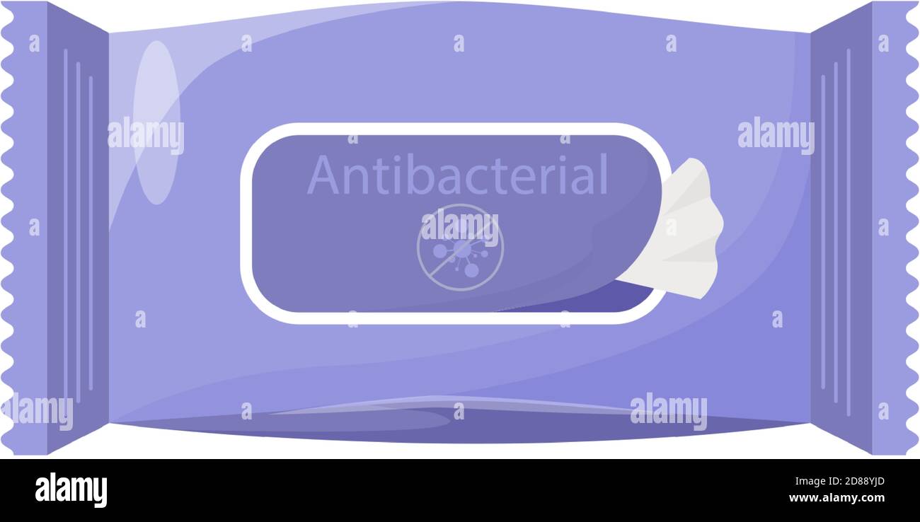 Antibacterial wet wipes cartoon vector illustration Stock Vector Image ...