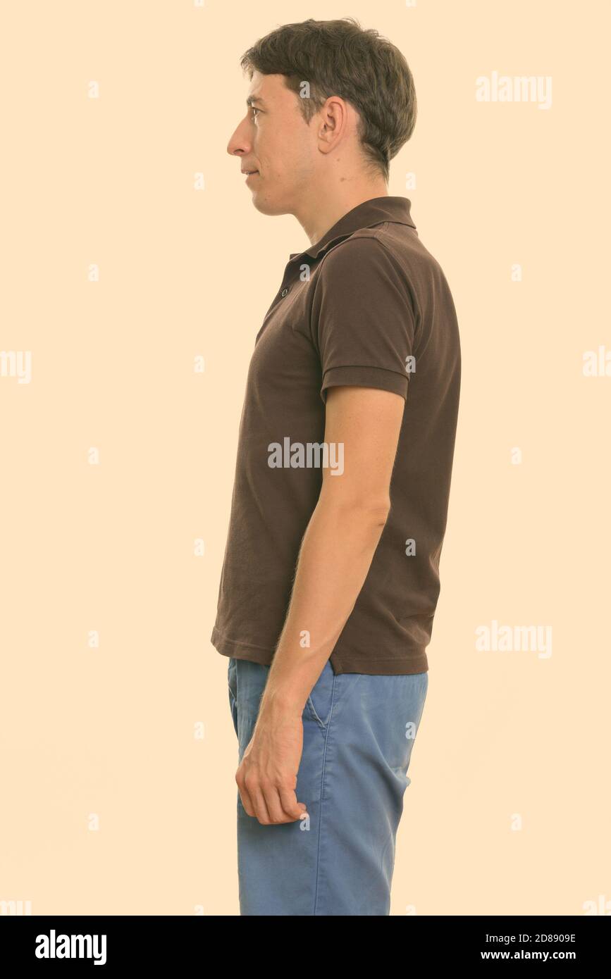 Studio shot of man with short hair Stock Photo - Alamy