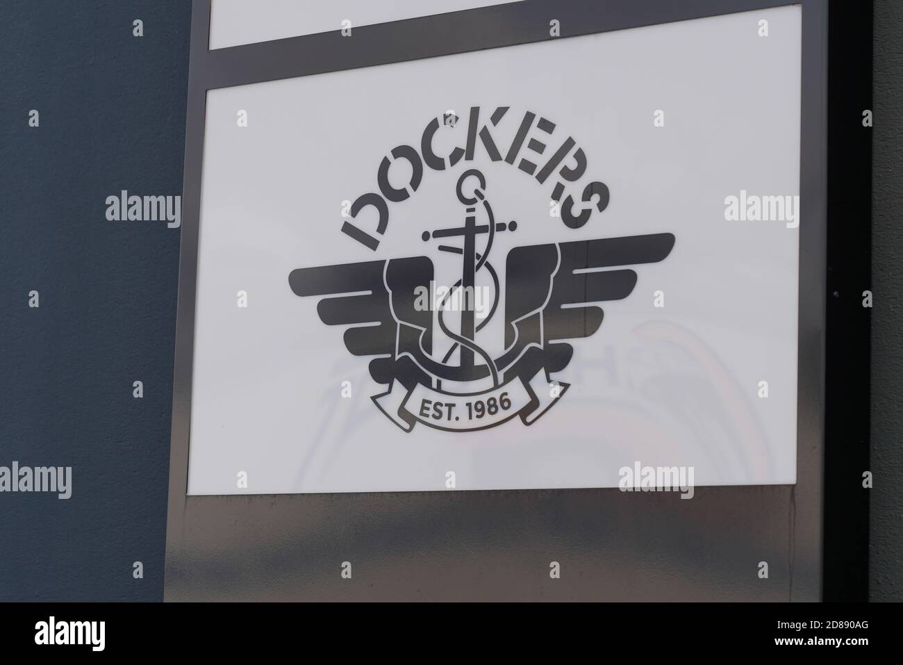 Bordeaux , Aquitaine / France - 16 10 2020 : dockers shop and text sign ...