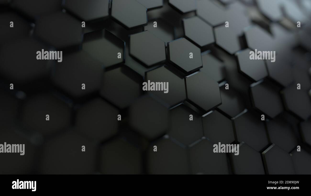 Abstract hexagonal background. Futuristic technology concept. 3d render ...