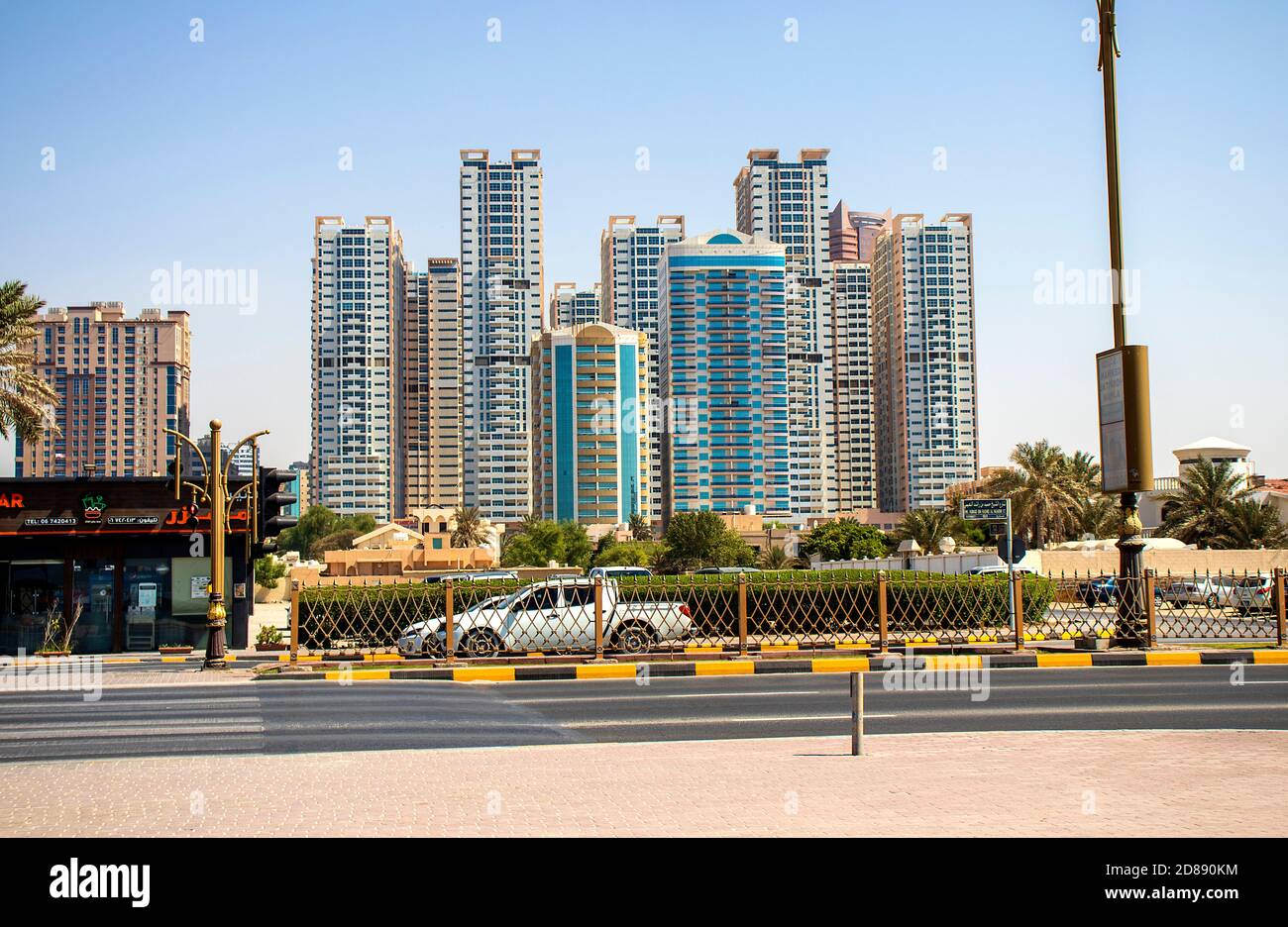 Corniche road in Ajman emirate. UAE. Outdoors Stock Photo - Alamy