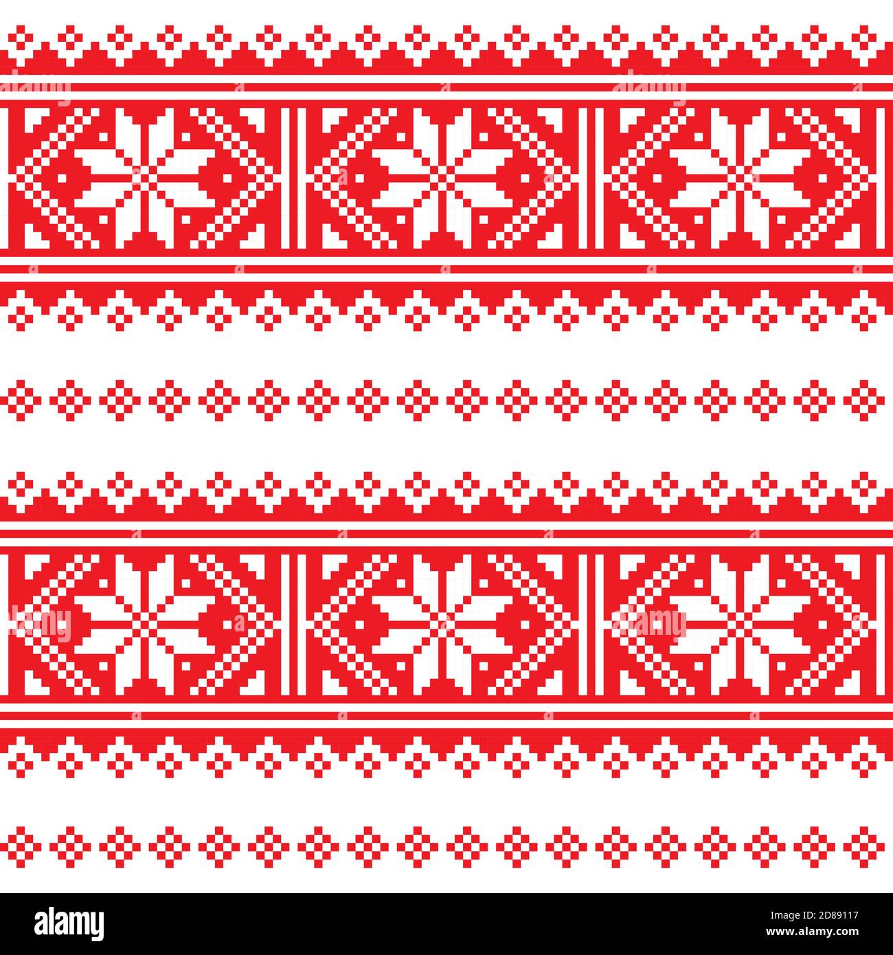 Christmas Fair Isle style traditional knitwear vector seamless pattern ...