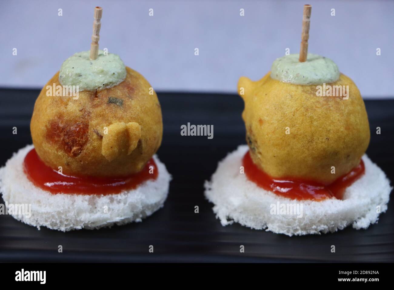 Mini vada Pav, restaurant style version of roadside fast food dish from ...