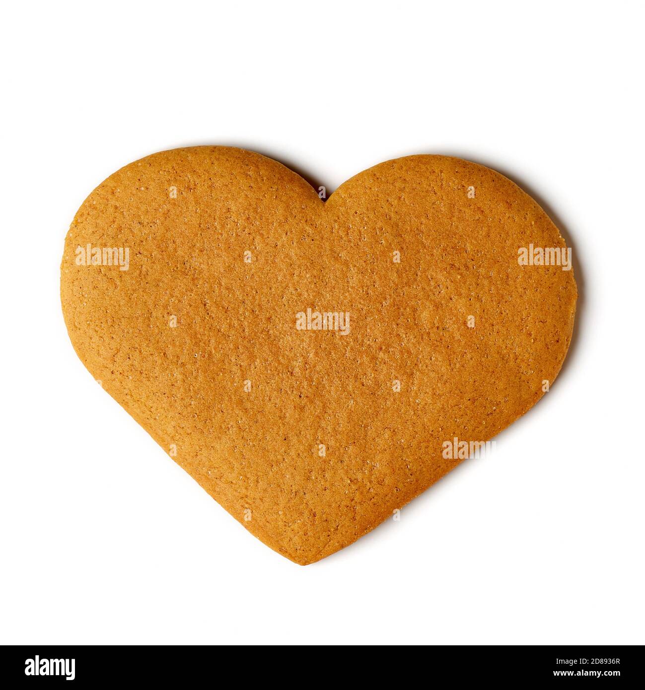 Heart shaped gingerbread Christmas cookie isolated on white background ...
