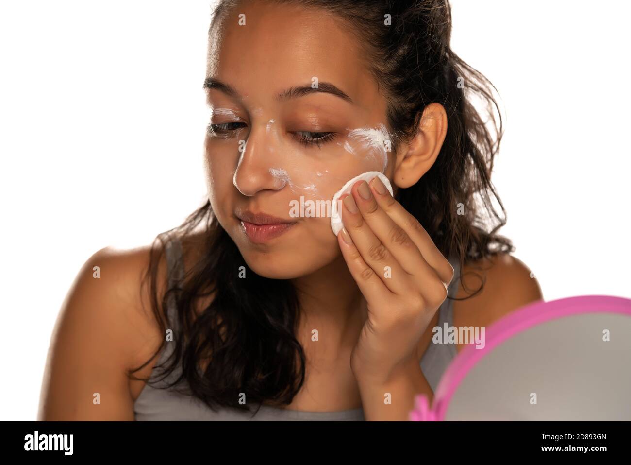 Indian model cleaning face hi-res stock photography and images - Alamy