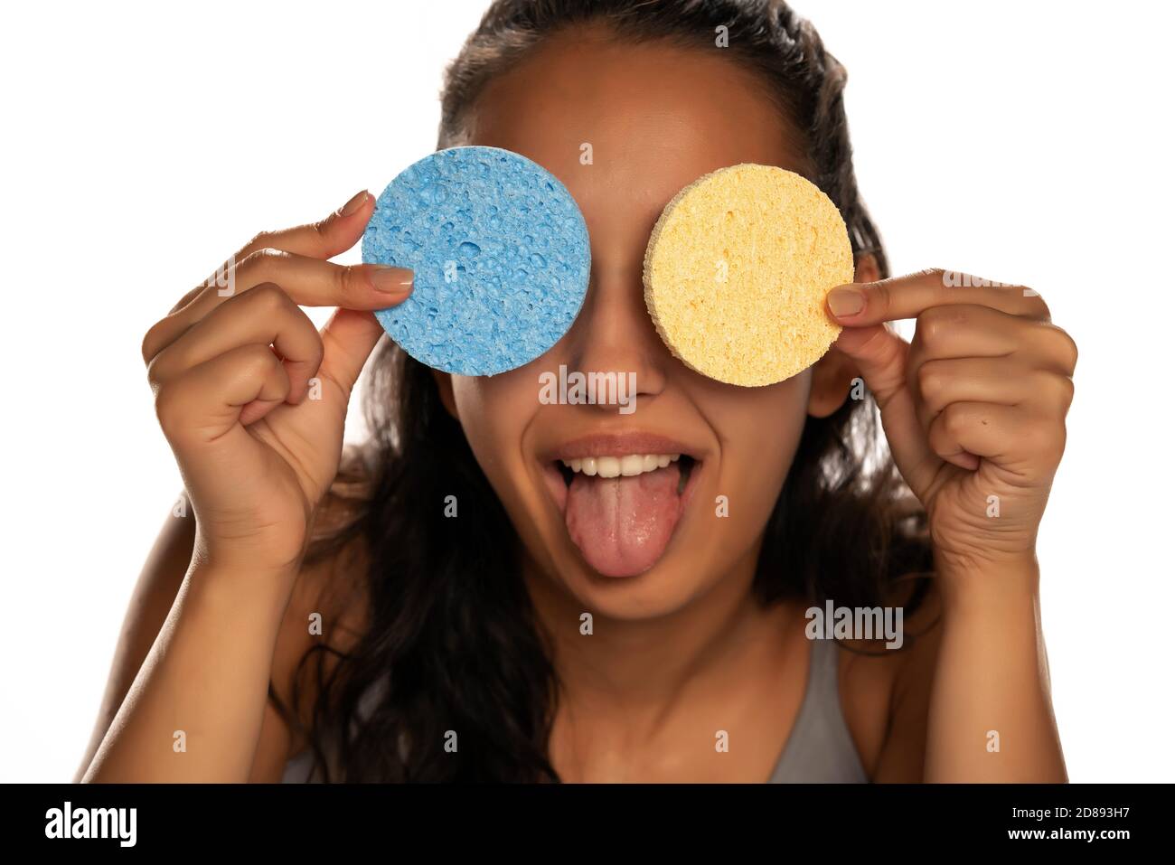 Indian model cleaning face hi-res stock photography and images - Alamy