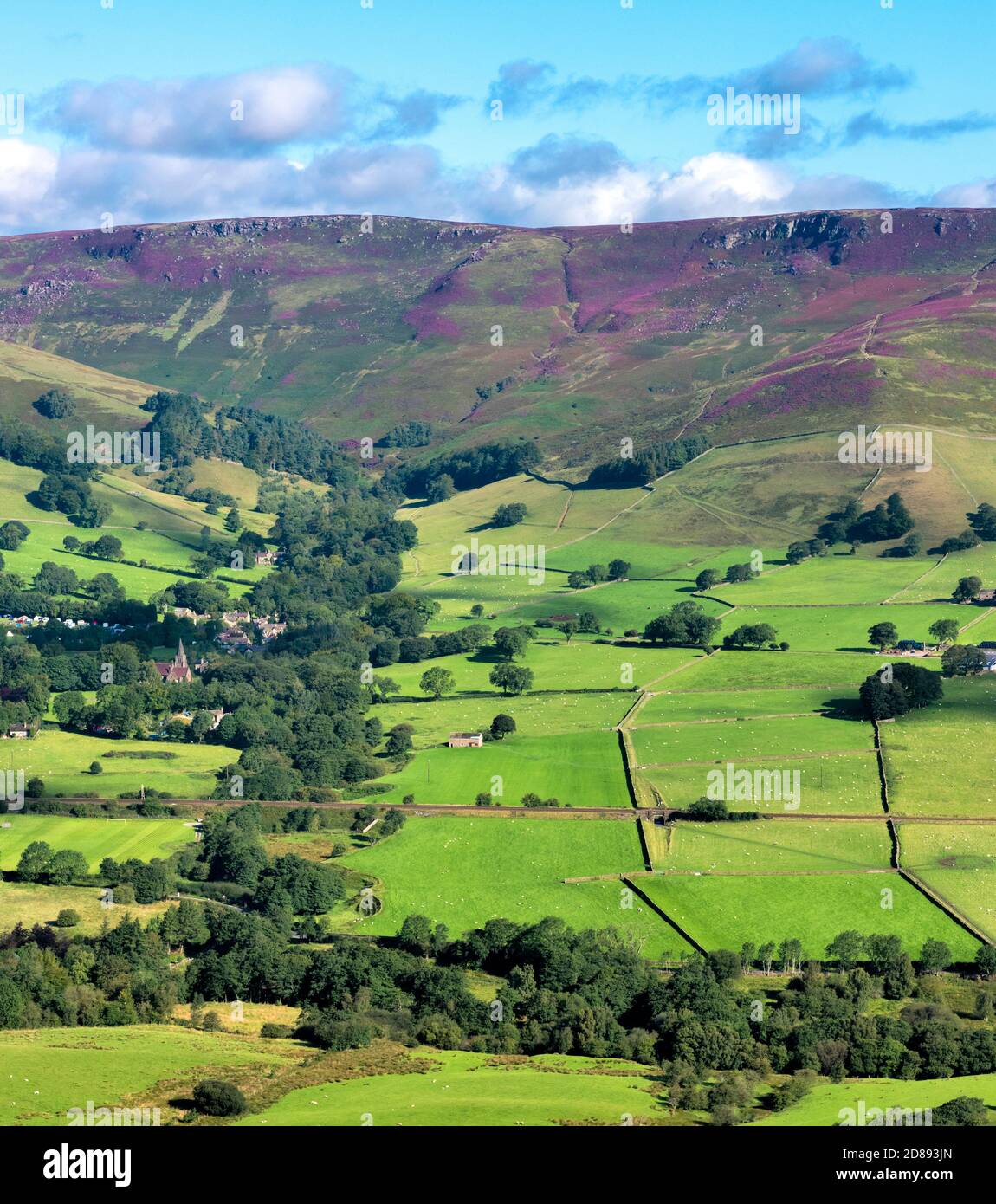 Edale landscape scenery peak district Derbyshire England UK Stock Photo ...